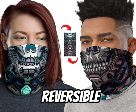 Cyberpunk Face Mask Red Skull Mask Skull Face Mask - Etsy
