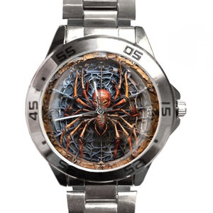 Watches for Men, Spider Watch, Spider Gift for Dad, Spider Web Watch ...