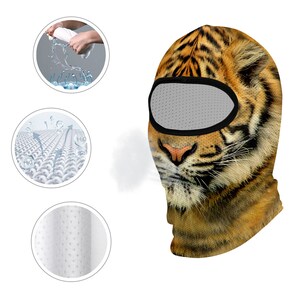 Tiger Face Mask, Tiger Skin Costume, Balaclava Face Mask, Full Face ...
