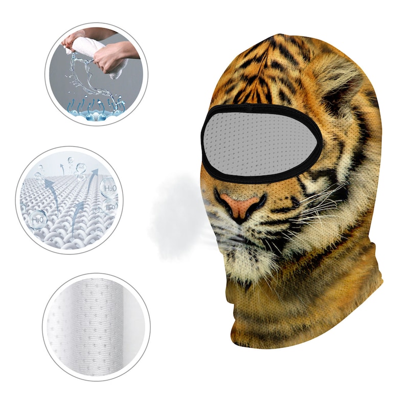 Tiger Face Mask Tiger Skin Costume Balaclava Face Mask Full - Etsy