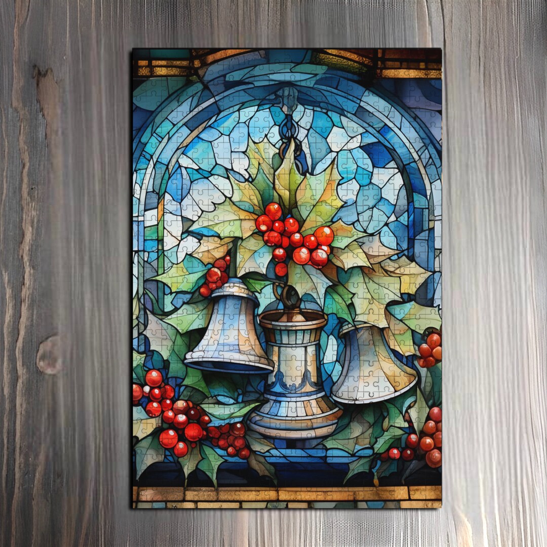 Stained Glass Puzzle, Holiday Puzzle, Christmas Jigsaw Puzzle, Holiday ...