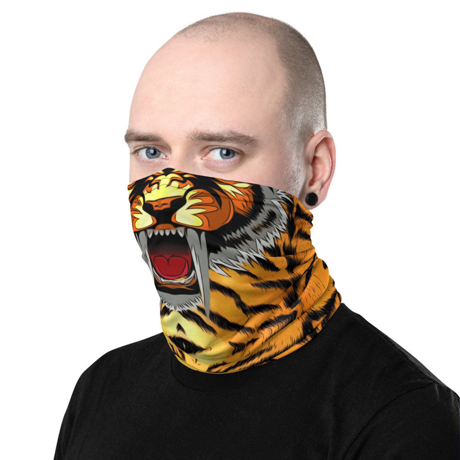 Sabertooth Tiger Face Mask Big Fang Cartoon Mask Digital | Etsy