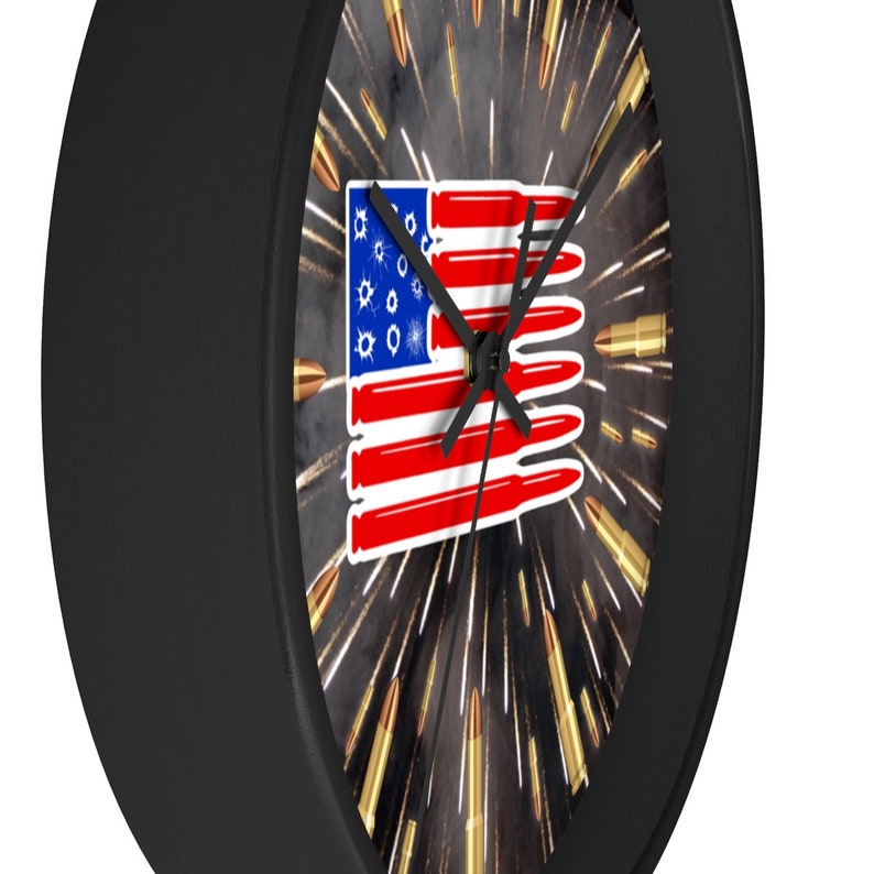 US Flag Clock Patriotic Clocks Gift for Veteran Flag | Etsy