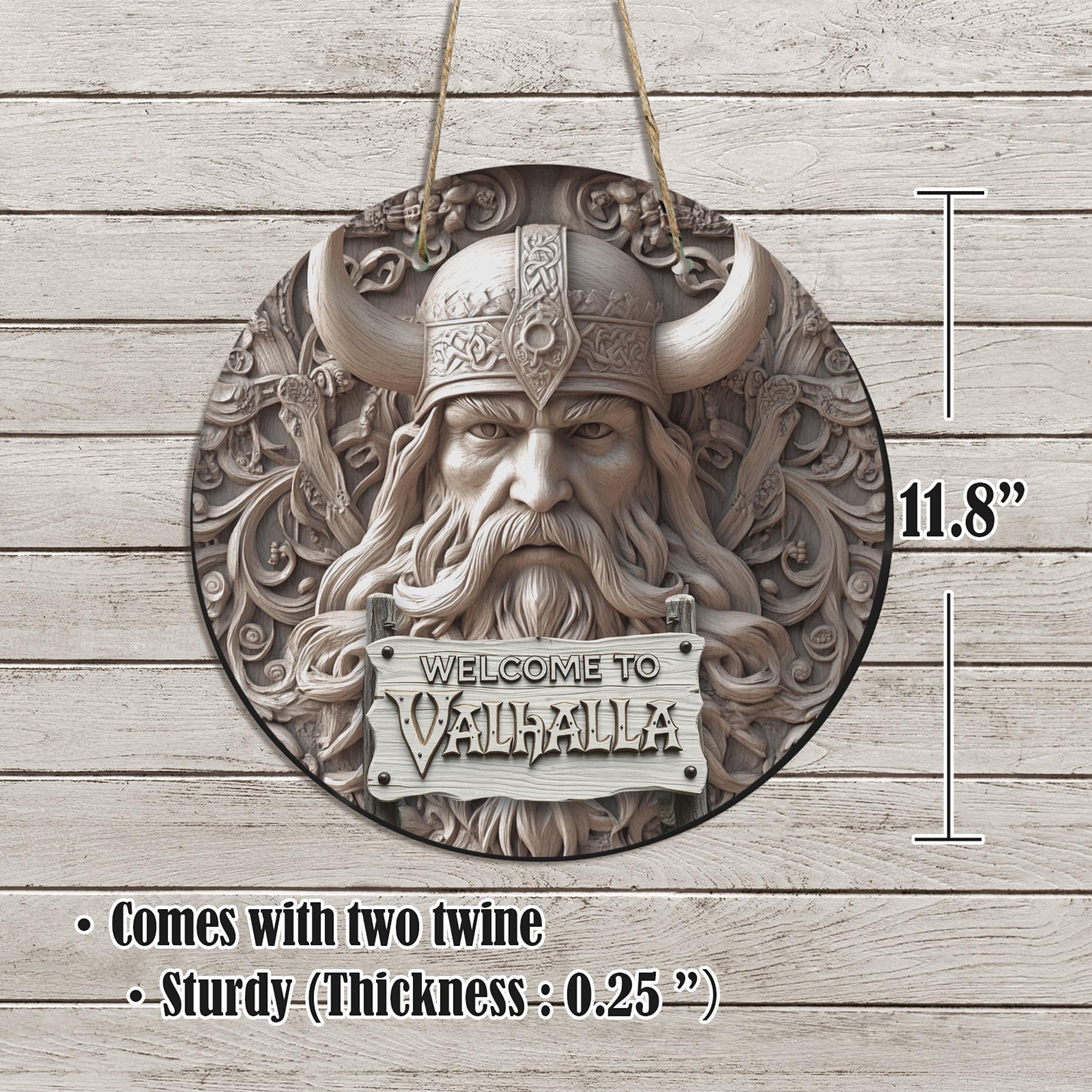 Odin Welcome Sign: 3D Viking Art, Wood Carve Effect - Etsy