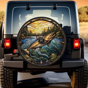 Fish Tire Cover, Jeep Spare Tire Cover, Fishing Gifs for Men, Salmon ...