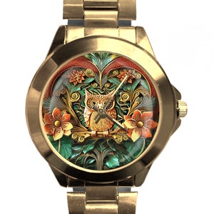 Watches for Women, Owl Watch, Unique Watches, Owl Gift, Floral ...