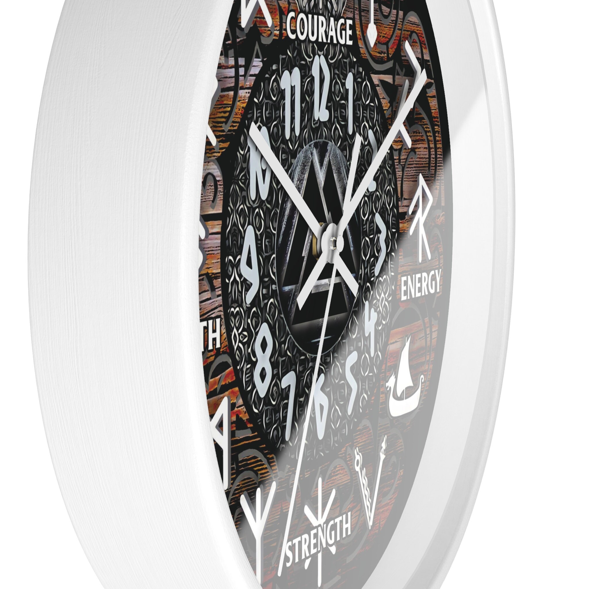 Viking Shield Wall Clock: Valknut Norse Decor, Silent Clock - Etsy