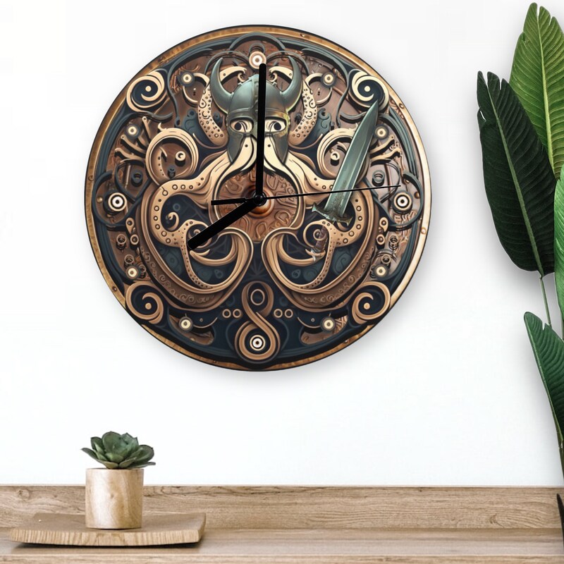 Octopus Wall Clock - Etsy