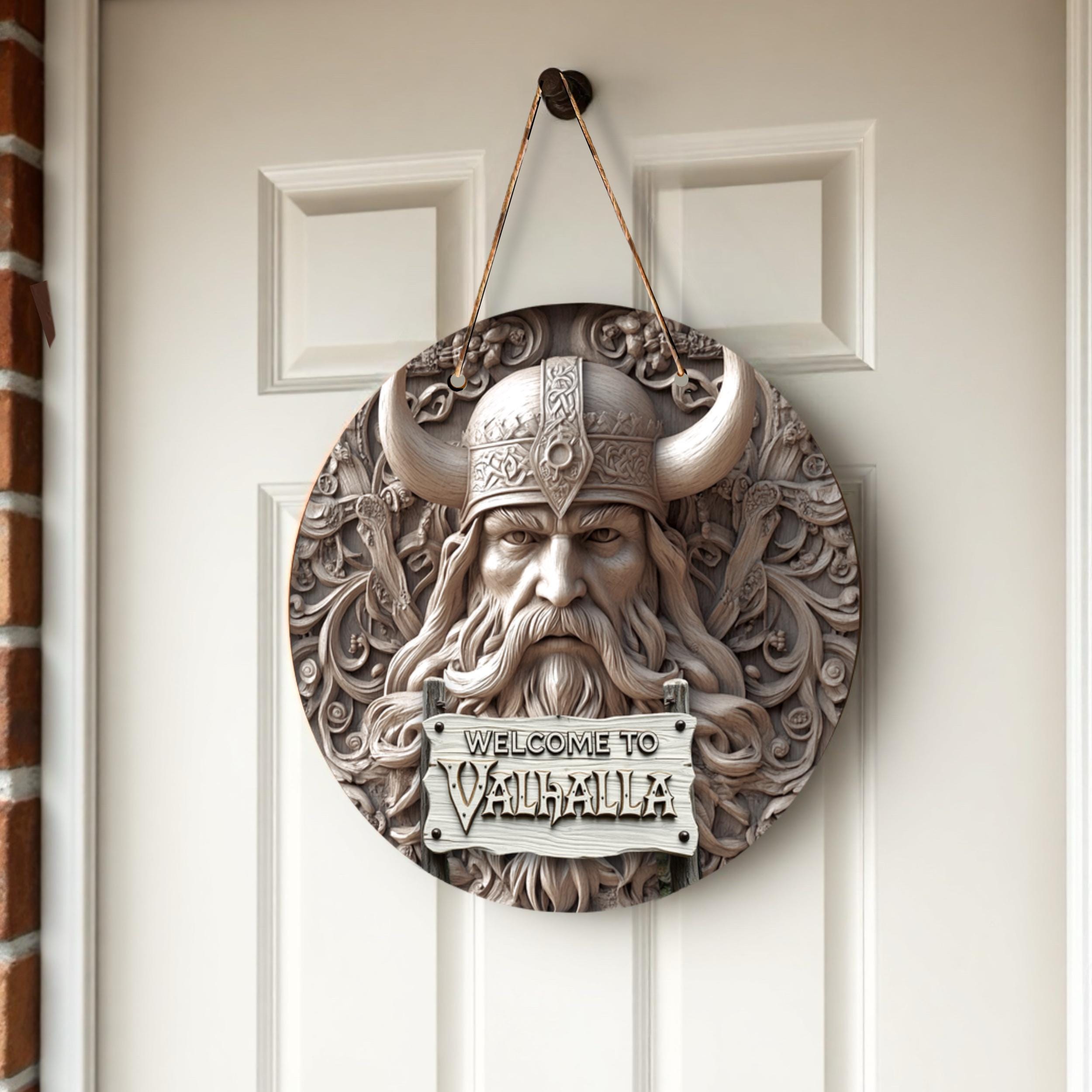Odin Welcome Sign: 3D Viking Art, Wood Carve Effect - Etsy