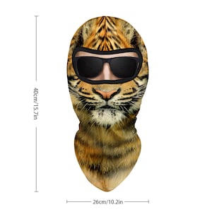 Tiger Face Mask, Tiger Skin Costume, Balaclava Face Mask, Full Face ...