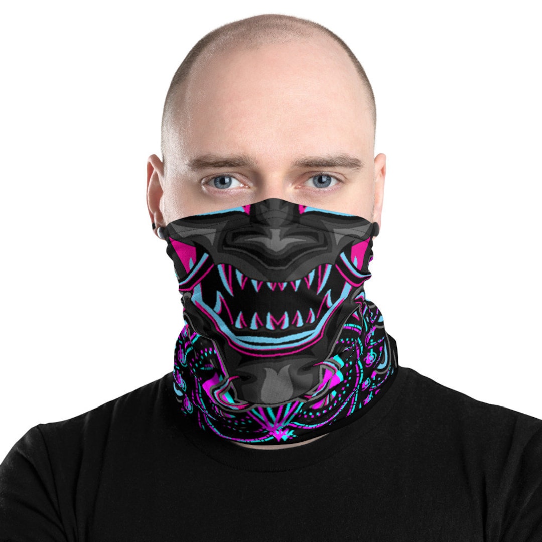 Samurai Mask, Shark Teeth, Purple Face Mask, Anime Mask, Action ...
