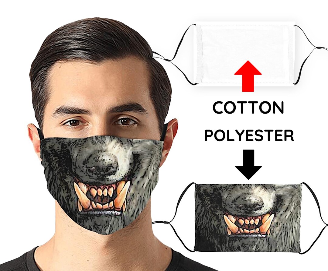 Realistic Wolf Mask Werewolf Face Mask Scary Teeth Mask - Etsy