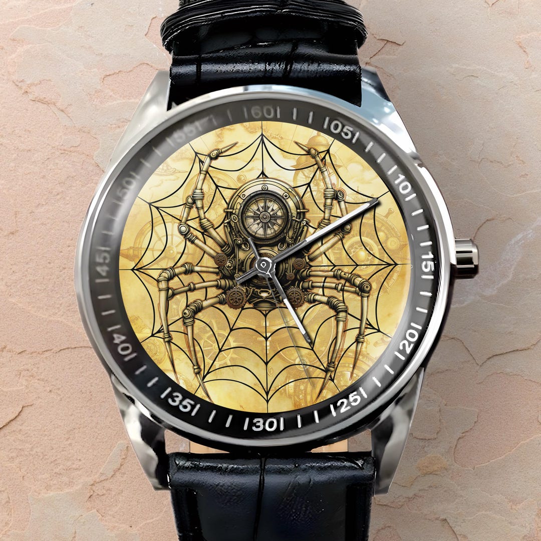 Steampunk Spider Watch, With Custom Initials, Unique Watches for Men ...