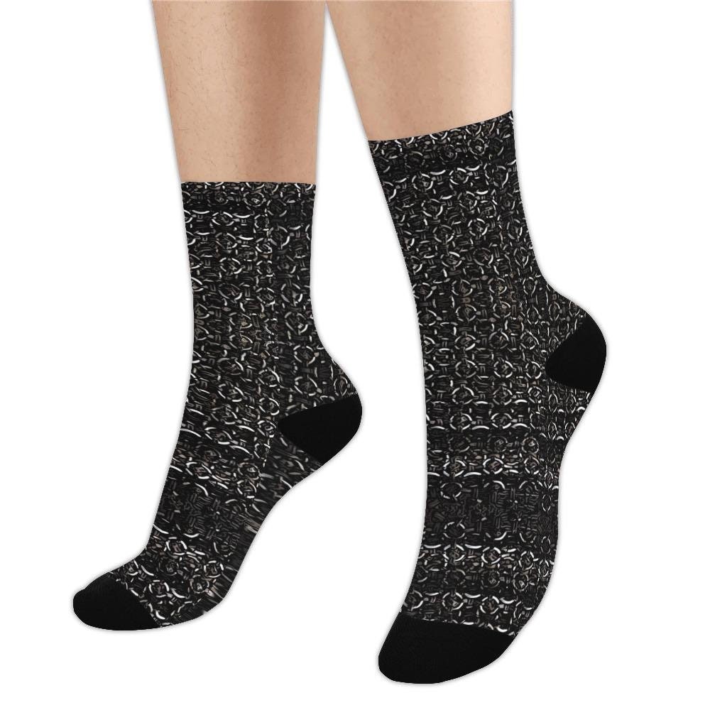 Viking Chainmail Socks Foot Armor Printed Crew Socks for Men - Etsy