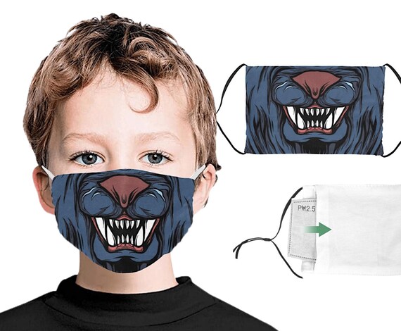 Cartoon Wolf Face Mask Wolf Teeth Mask Halloween Costume - Etsy