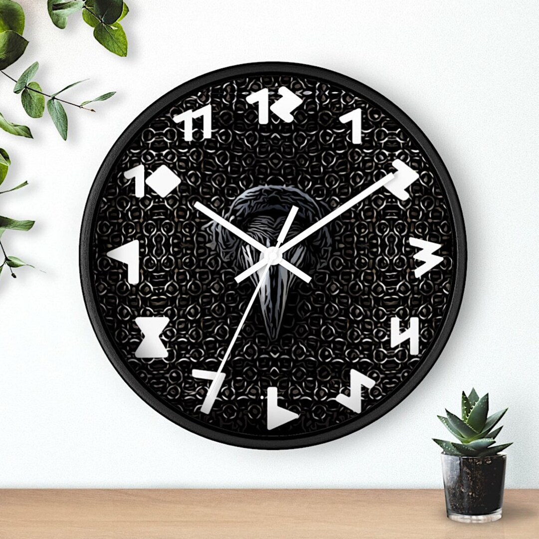Chainmail Wall Clock, Viking Clock, Raven Clock, Ragnar, Viking Gift ...