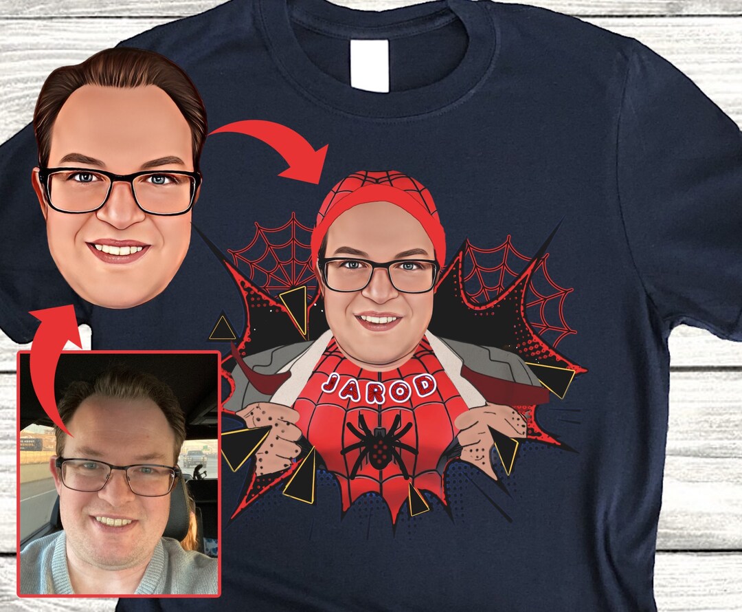 Custom Superhero Shirt, Superhero Cartoon, Personalized Cartoon ...