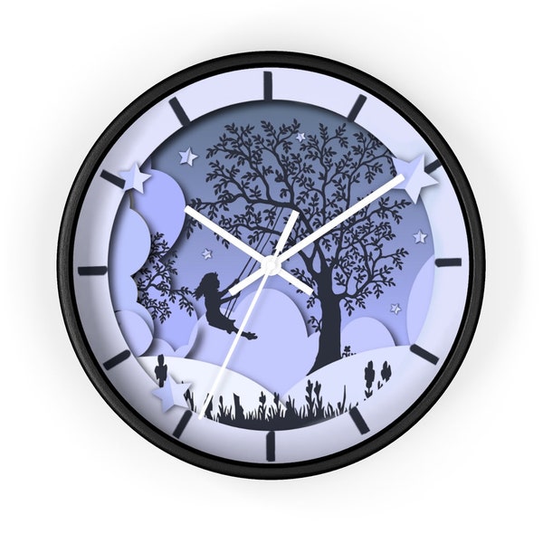 Swinging Girl Clock - Etsy