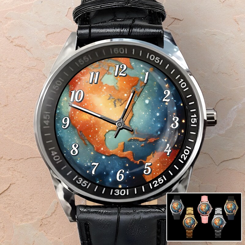 World Map Watch - Etsy
