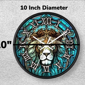 Lion Clock, Wooden Clocks for Women, Animal Clocks, Clock for Men ...