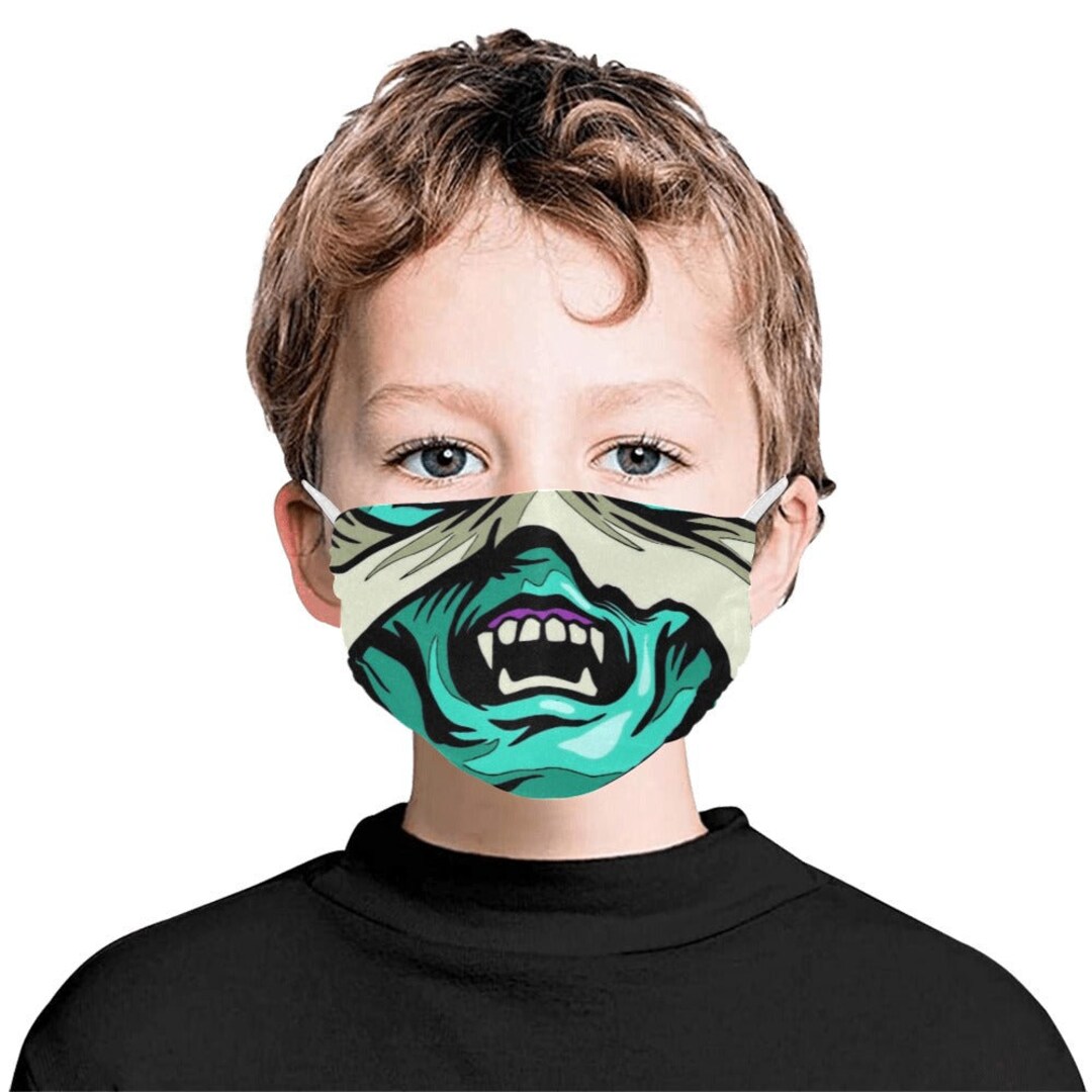 Mummy Face Mask, Kid Costume, Zombie Vampire Mask, Hybrid Halloween ...