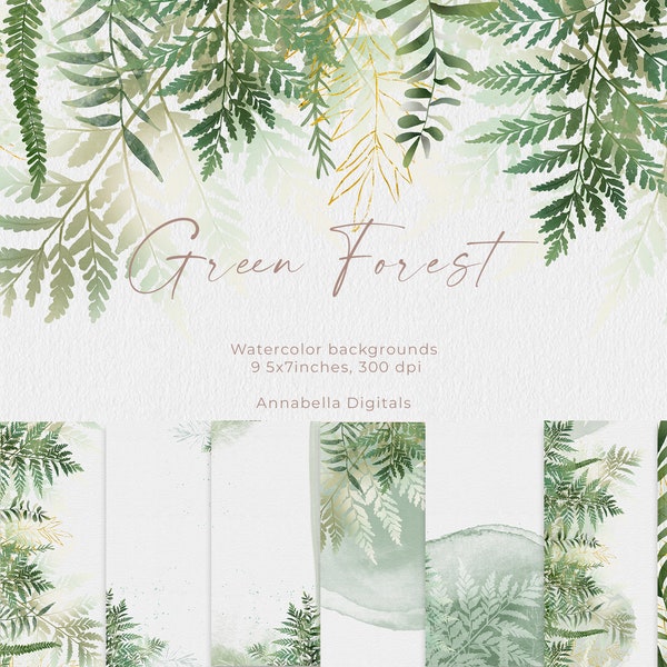 Watercolor Fern - Etsy