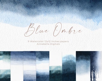 Ombre Digital Papers - Etsy