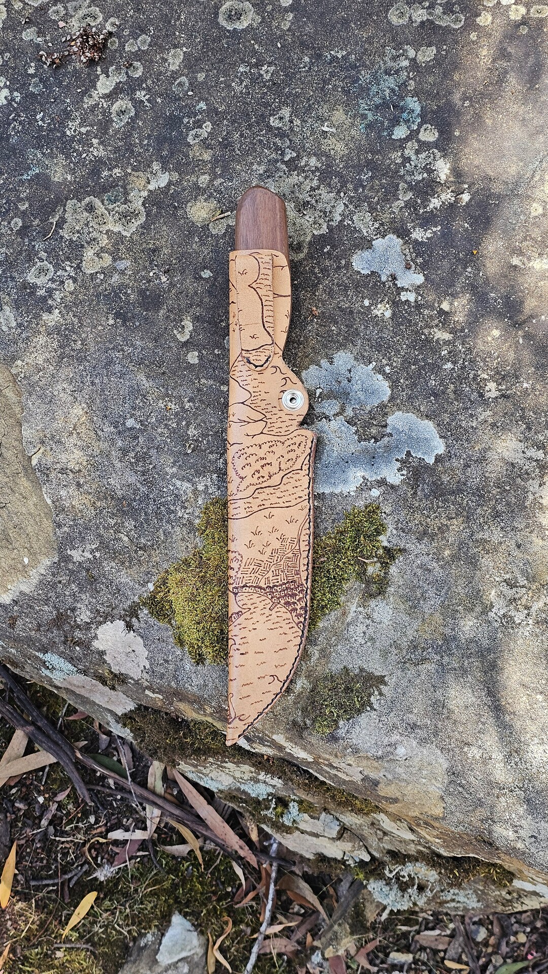 Hunting Knife With Fantasy Map Sheath - Etsy