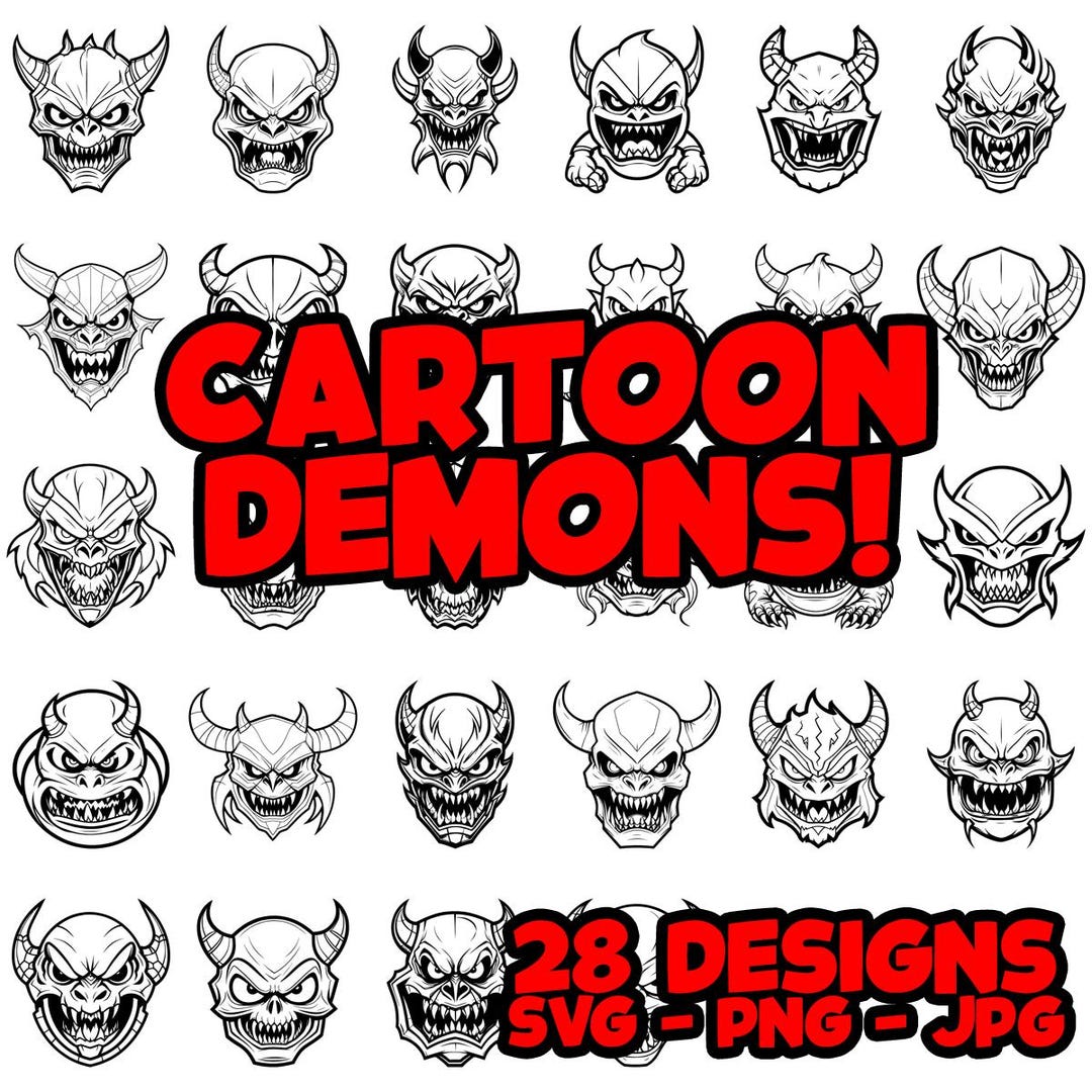 Cartoon Demons - 28 SVG Bundle - for Cricut & Silouhette - Etsy