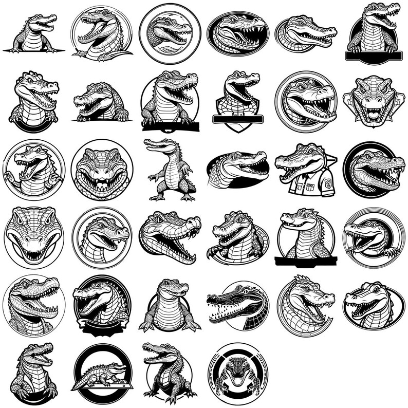 Alligator Mascots 34 SVG Bundle for Cricut and Silouhette - Etsy