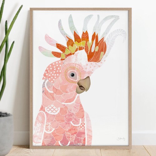 Major Mitchell Print Bird Print Cockatoo Parrot Art - Etsy Australia