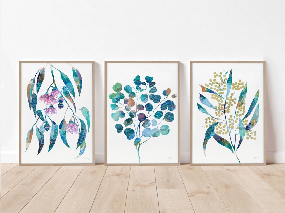 Australian Native Botanical Print Set of 3, Flower Wall Art, Living ...