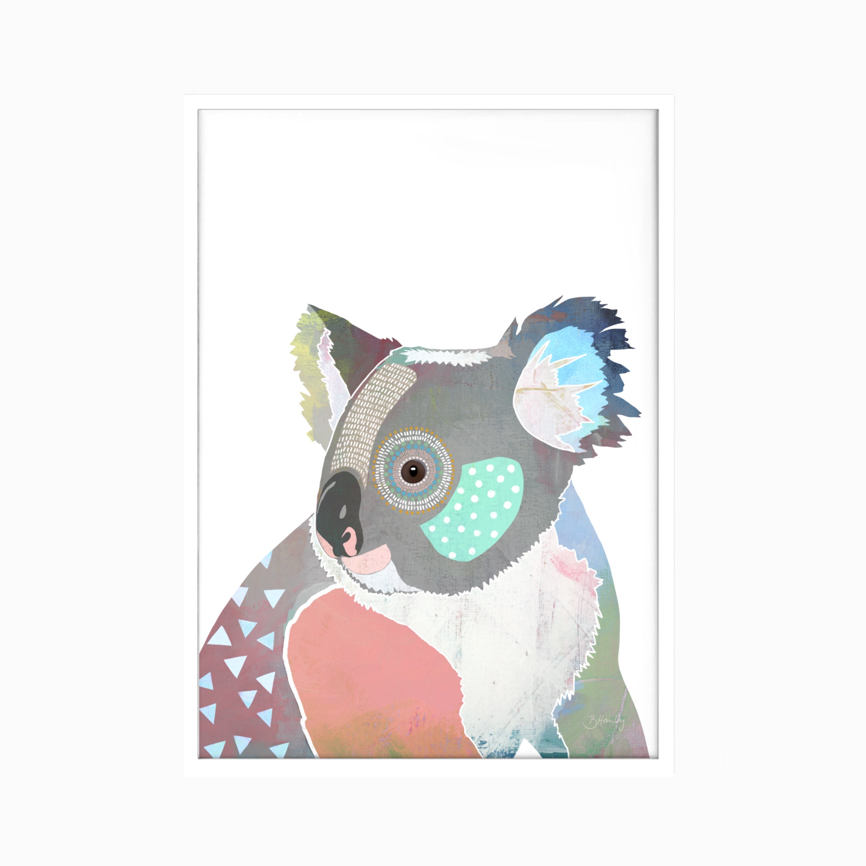 Koala Print Animal Art Colourful Artwork Australian Native - Etsy Australia