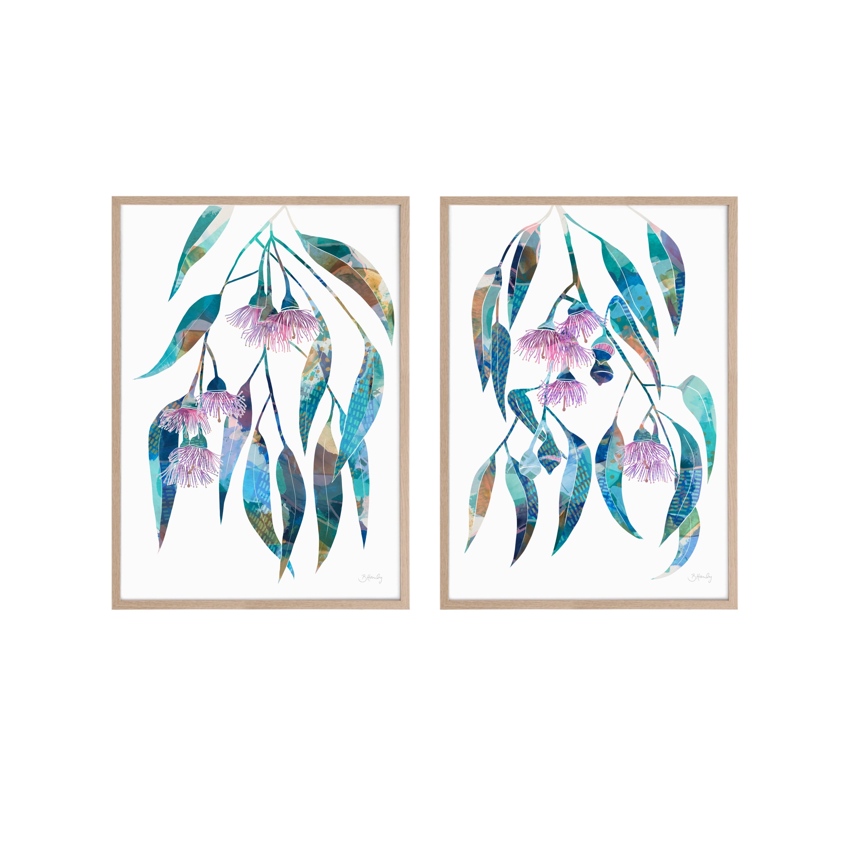 Set of Two Prints, Gum Blossom Poster, Pair of Prints, Australian ...