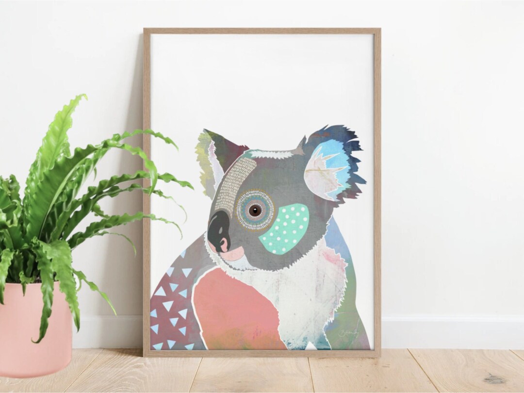 Koala Print, Animal Art, Colourful Artwork, Australian Native Art ...