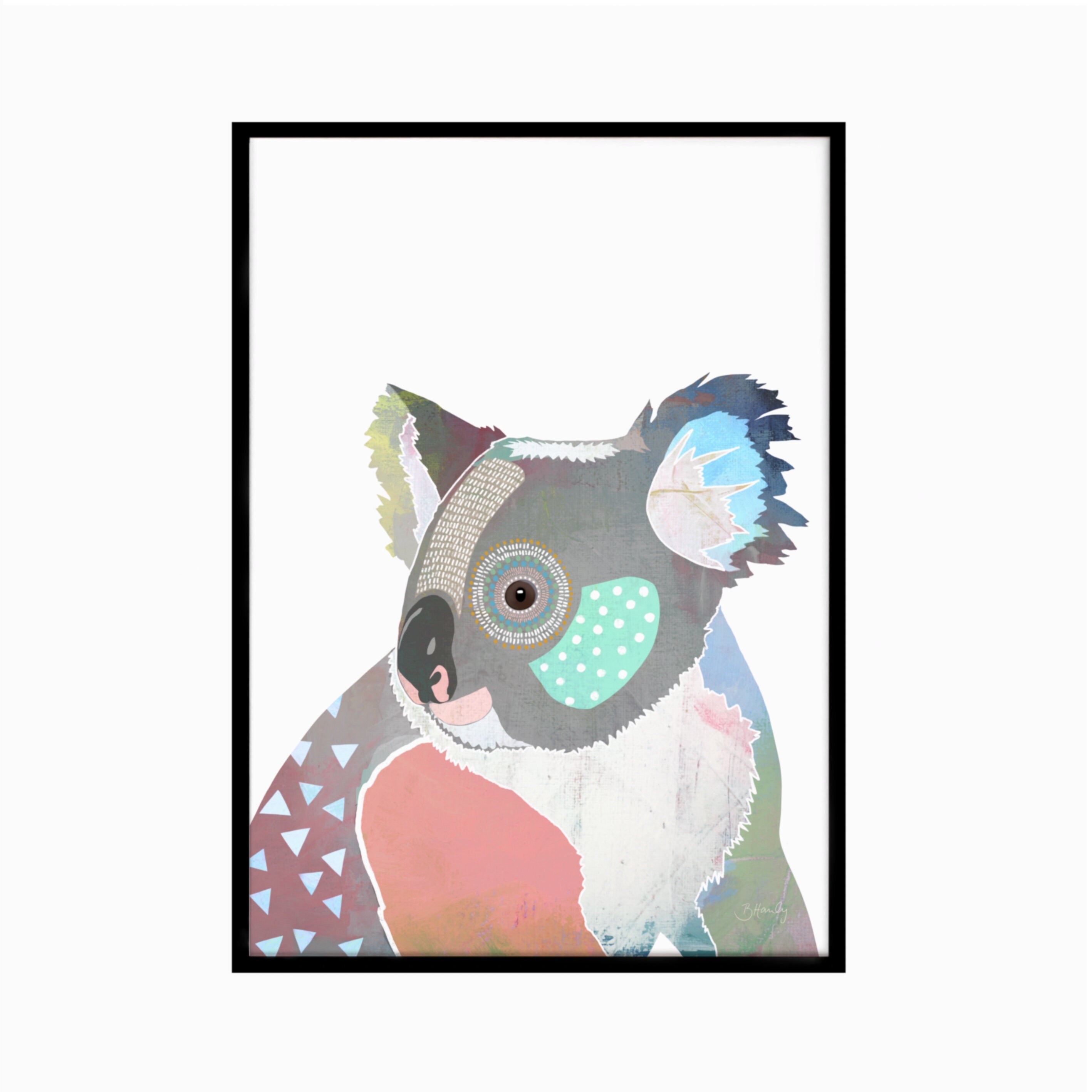 Koala Print Animal Art Colourful Artwork Australian Native - Etsy Australia