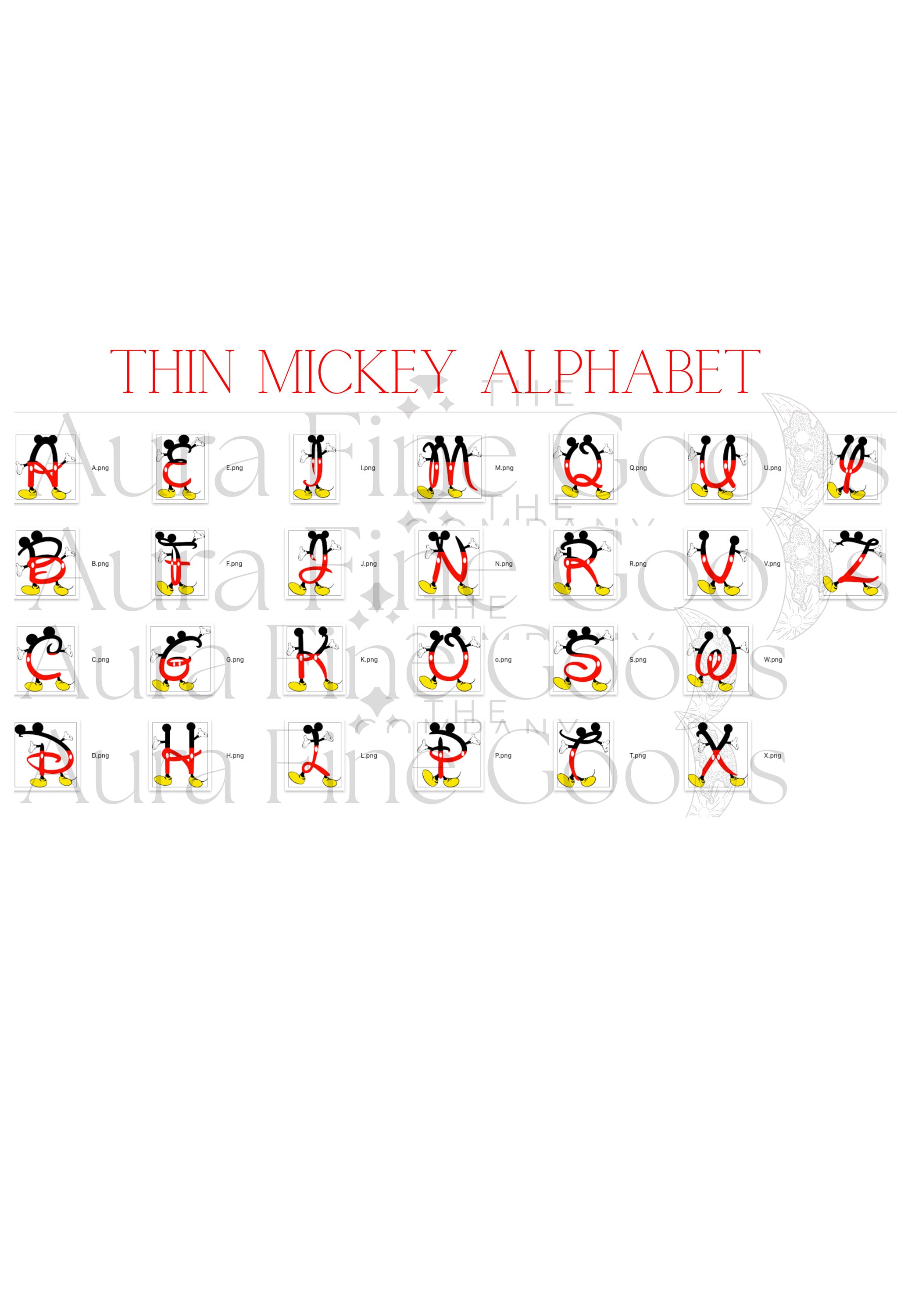 Mickey Mouse and Friends Clubhouse 5 Font Bundle SVG PNG 300DPI Cricut ...