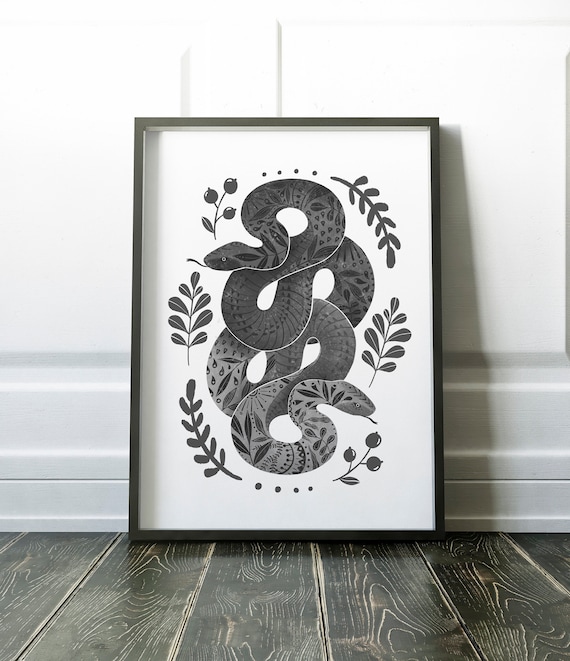 Two Headed Snake Drawing