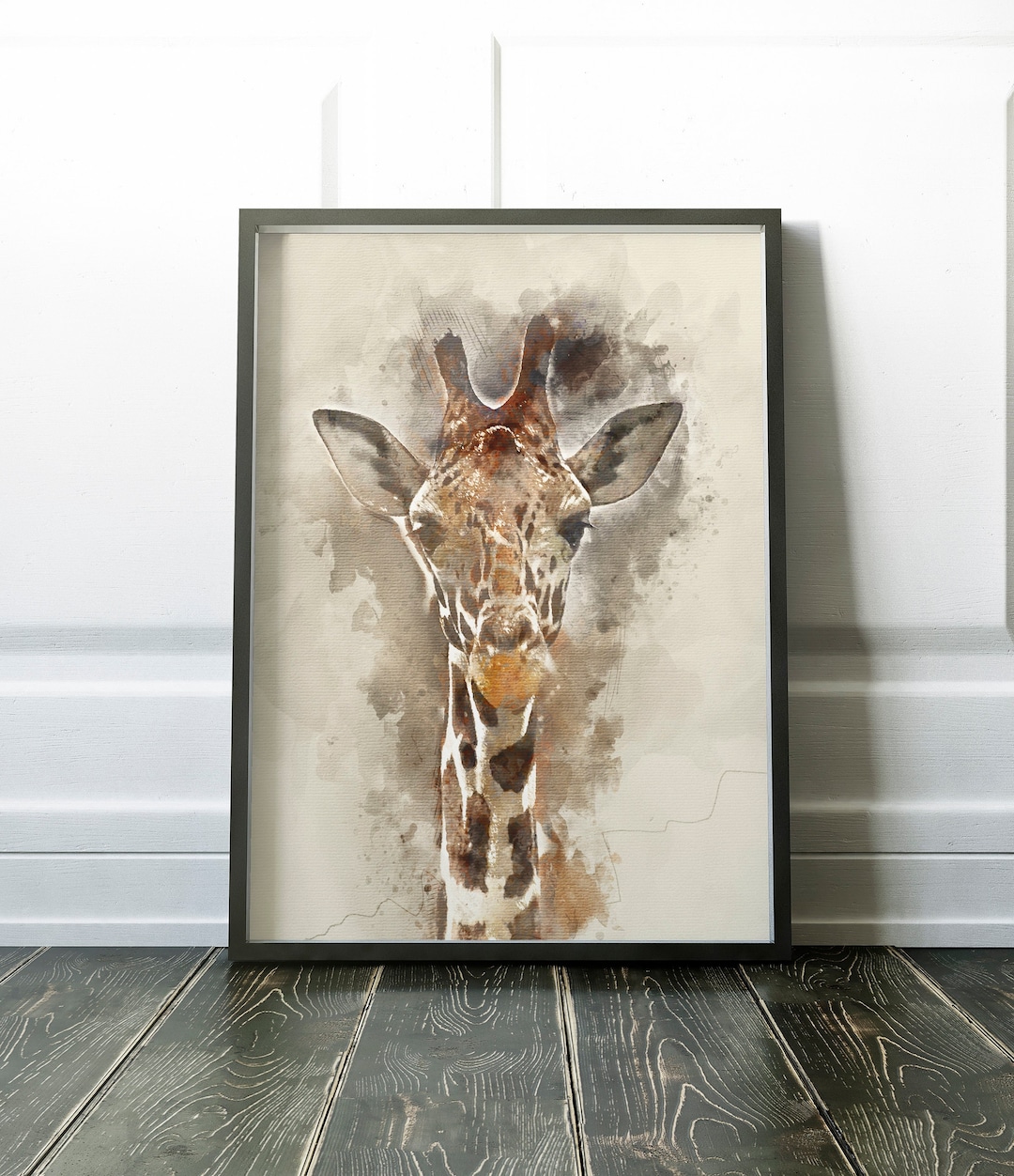 Giraffe Print, Lounge Animal Prints, Giraffe Wall Art, Giraffe Water ...