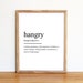 Hangry Kitchen Wall Art Print, Kitchen Decor, Kitchen Prints, Modern ...