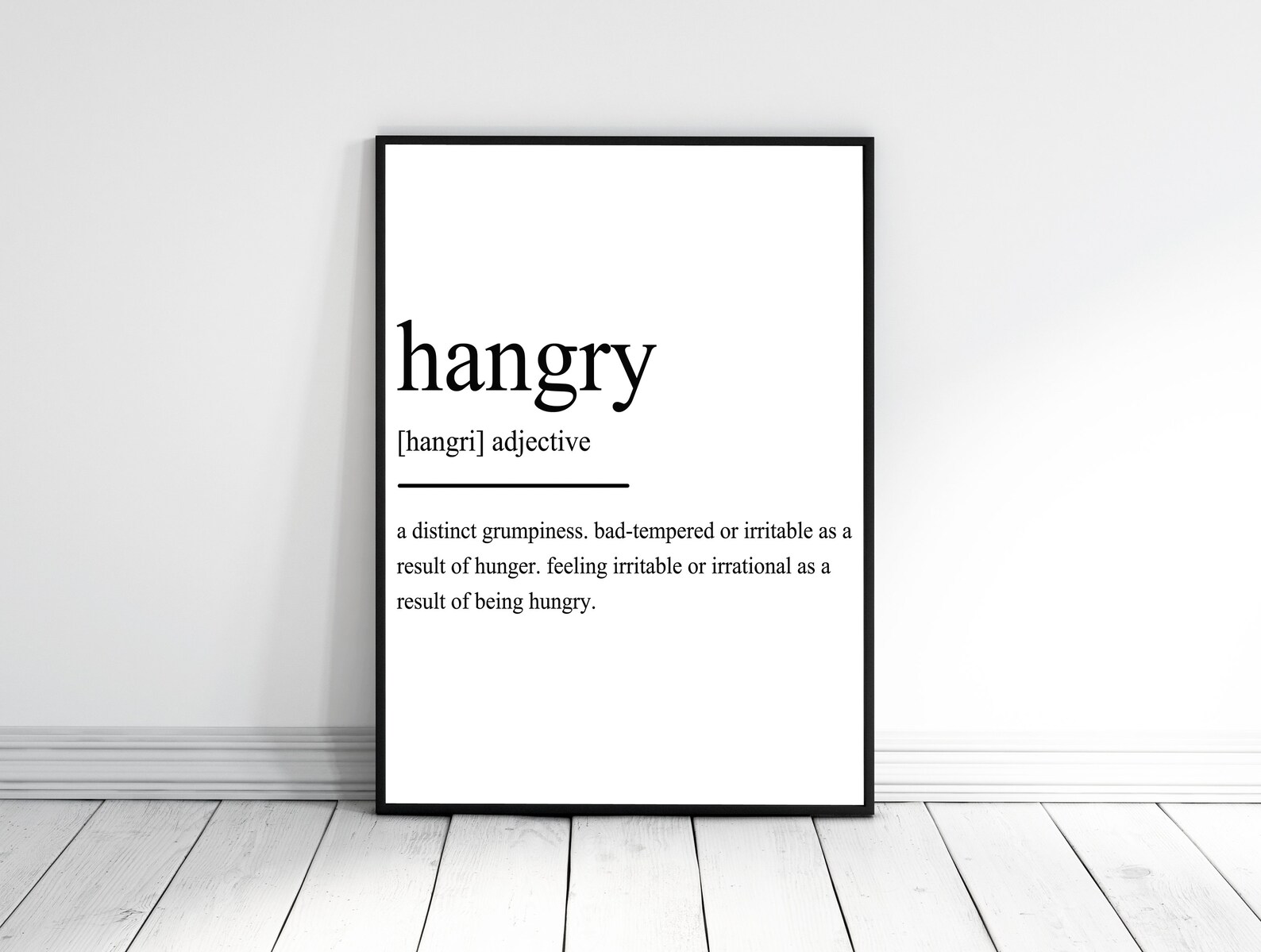 Hangry Kitchen Wall Art Print, Kitchen Decor, Kitchen Prints, Modern ...