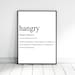 Hangry Kitchen Wall Art Print, Kitchen Decor, Kitchen Prints, Modern ...