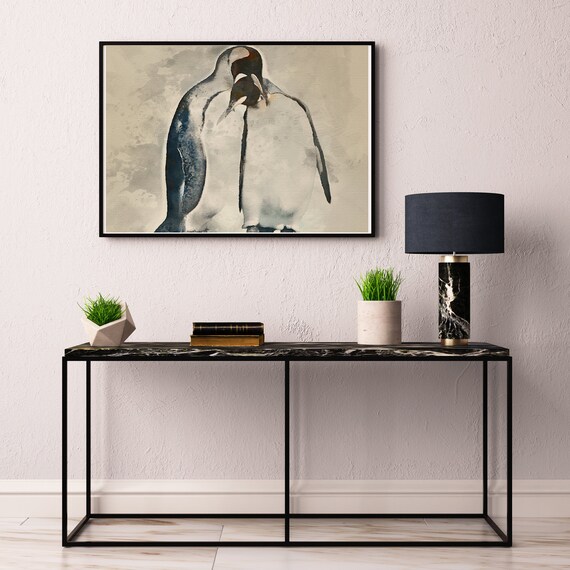 Penguin Print Animal Prints Printpenguin Wall Artpenguin | Etsy