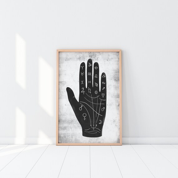 Palmistry Illustration Print Palmistry Art Palmistry Hand | Etsy