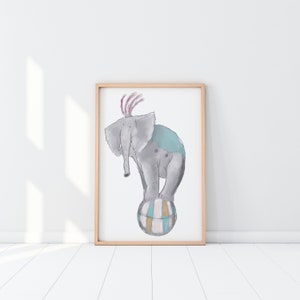 Circus Nursery Art Prints, Animal Nursery Wall Art, Nursery Print Set, Fun Nursery Wall Hangings ...