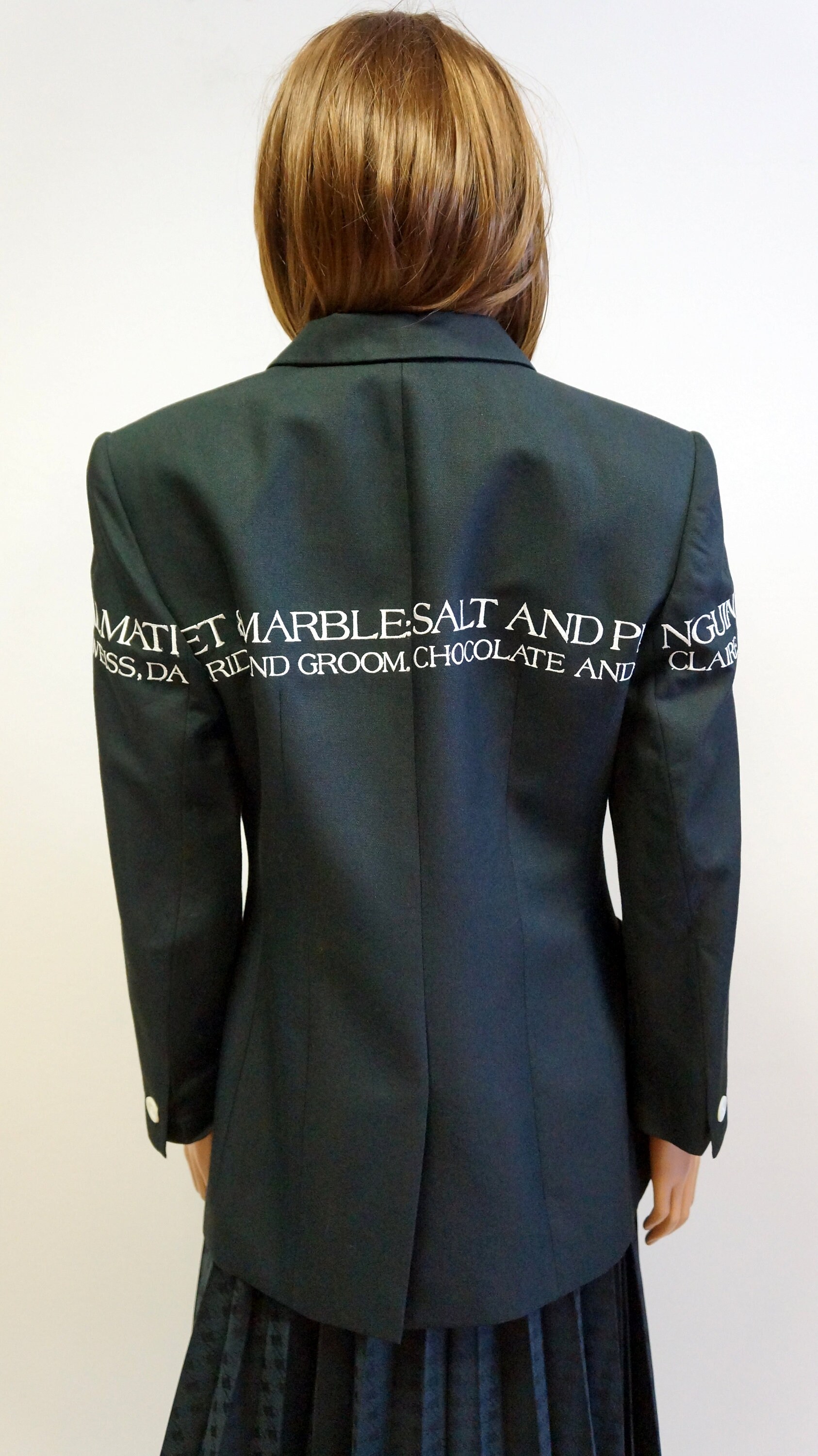 Laurel Blazer, Black White Subtitles, Viscose Silk Vintage Jacket ...
