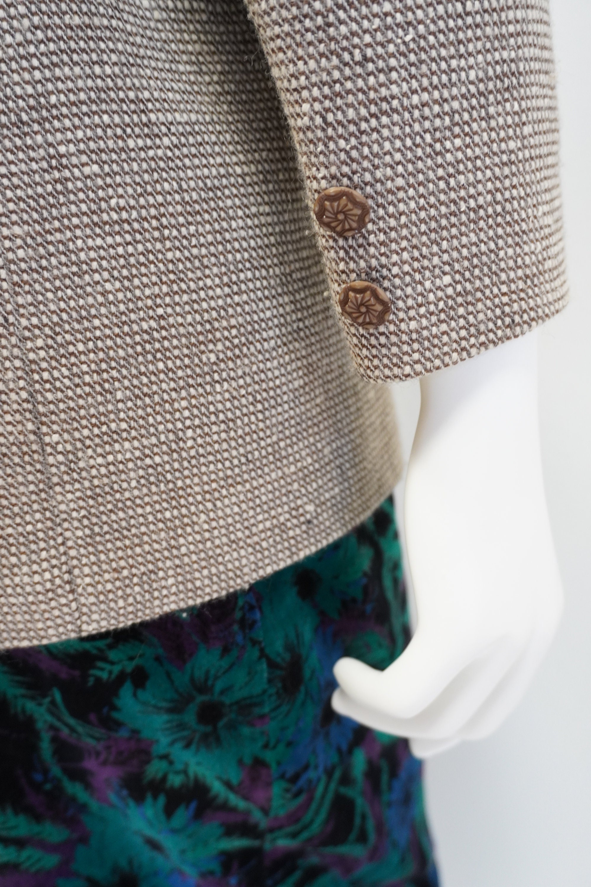 Woolen Jacket, Vintage Jacket, Retro Jacket, Italian Jacket, Breige ...