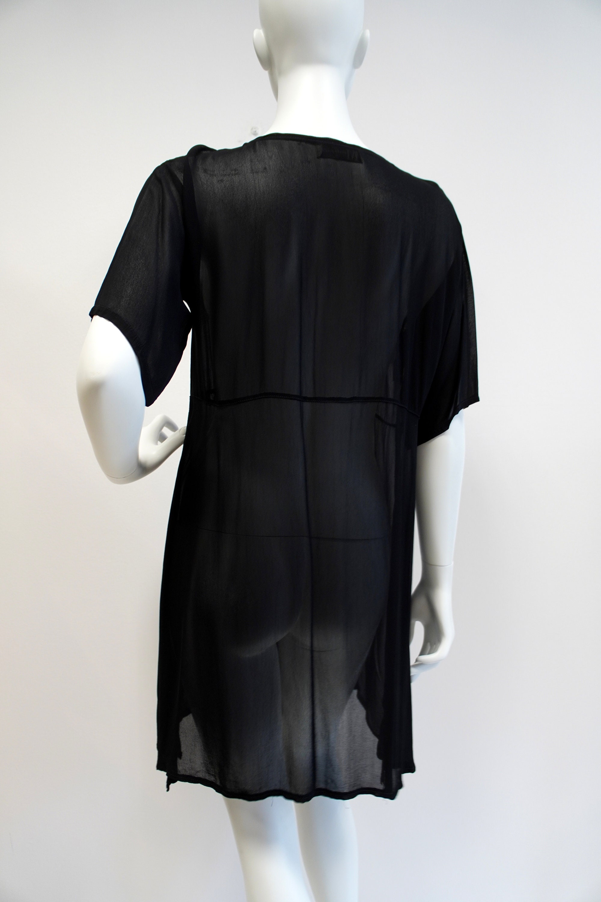 Black Pareo Vintage Black Pareo Dress Transparent Dress - Etsy
