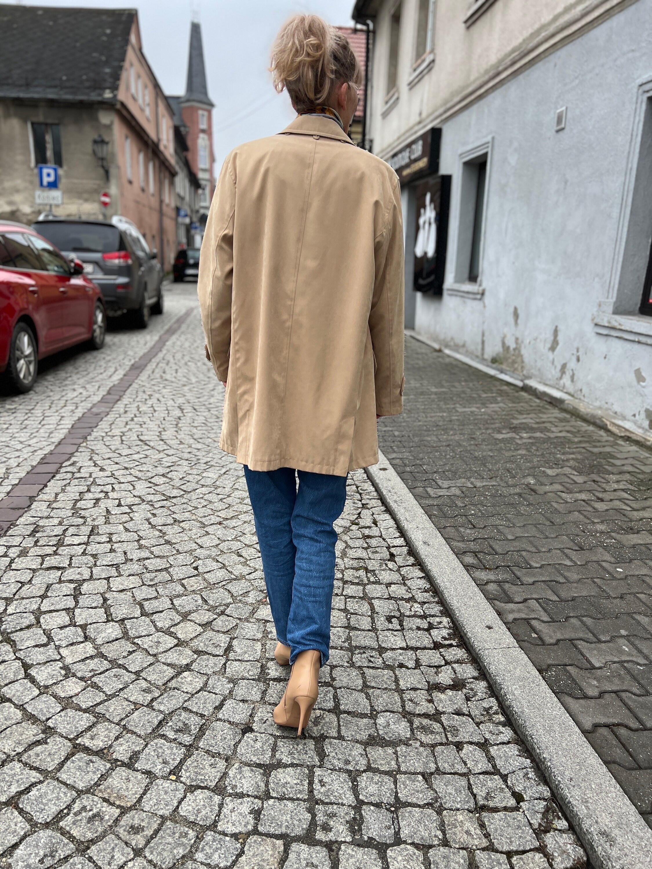 Light Beige Jacket Short Parka Coat, Vintage Plus Size XL XXL Jacket ...