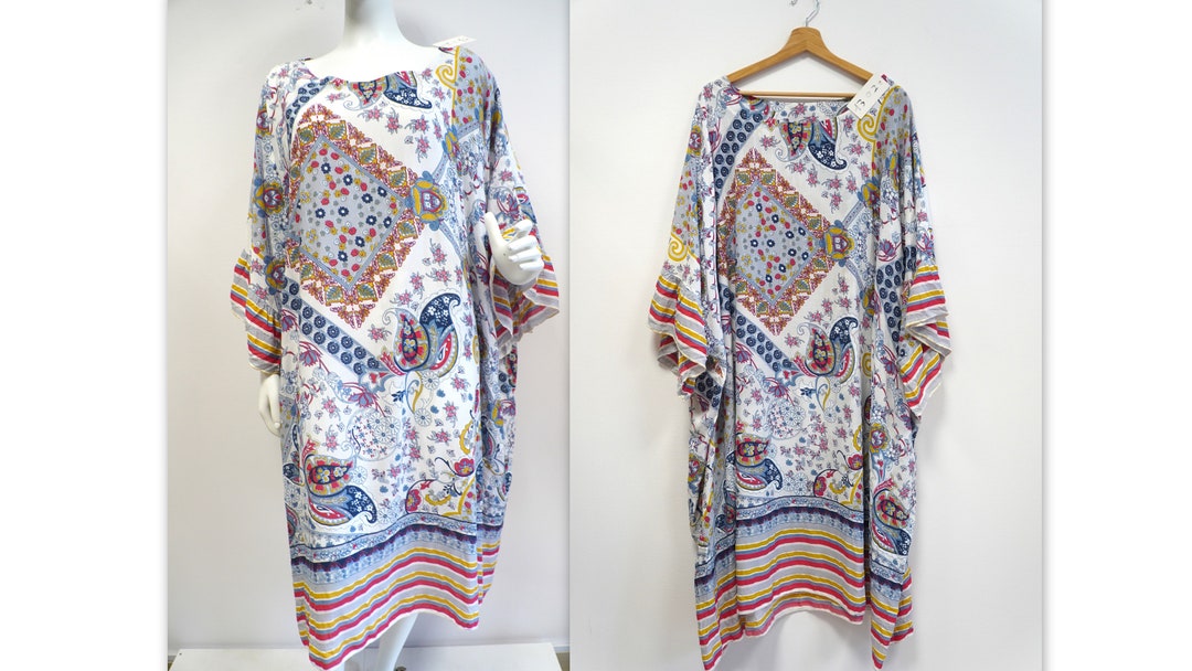 Colorful Pareo, Vintage Pareo, Oversize Pareo, Vintage, Beach Dress ...